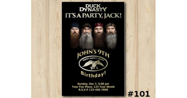 Duck Dynasty Custom Birthday Invitation