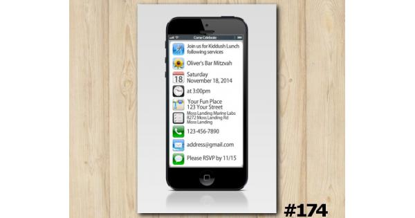 iPhone Birthday Invitation, iPhone Invitation Template