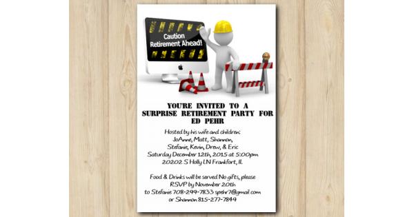 Adult Construction Birthday Invitation, Adult Invitation Template