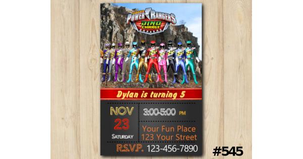 Power Rangers Birthday Invitation, Power Rangers Invitation Template ...