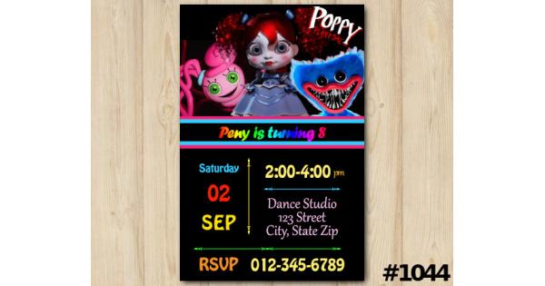 Poppy Playtime Birthday Invitation Template
