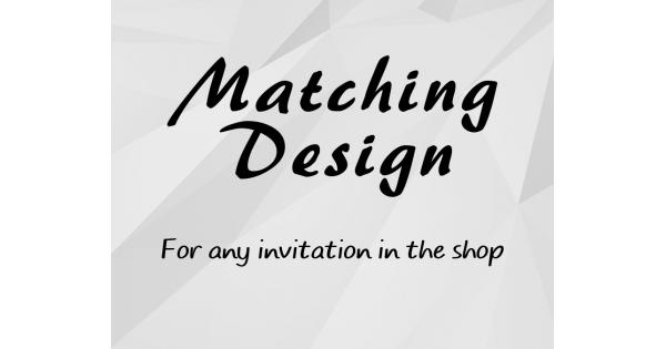 Matching Design for any invitation | thank you card, favor tags ...