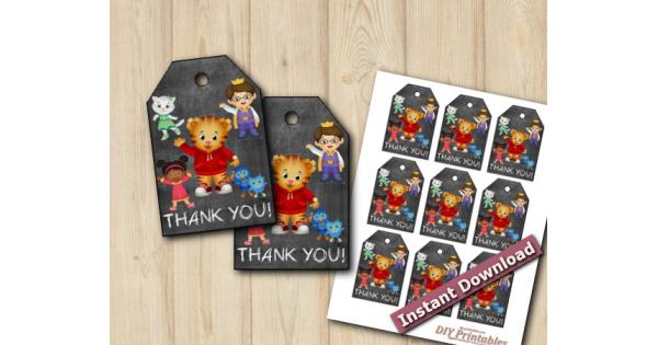 Instant Download Daniel Tiger Favor Tags - DIY Printables
