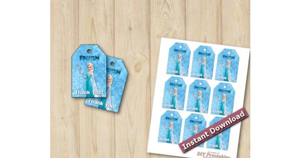 Ready to Print Frozen Favor Tags - DIY Printables